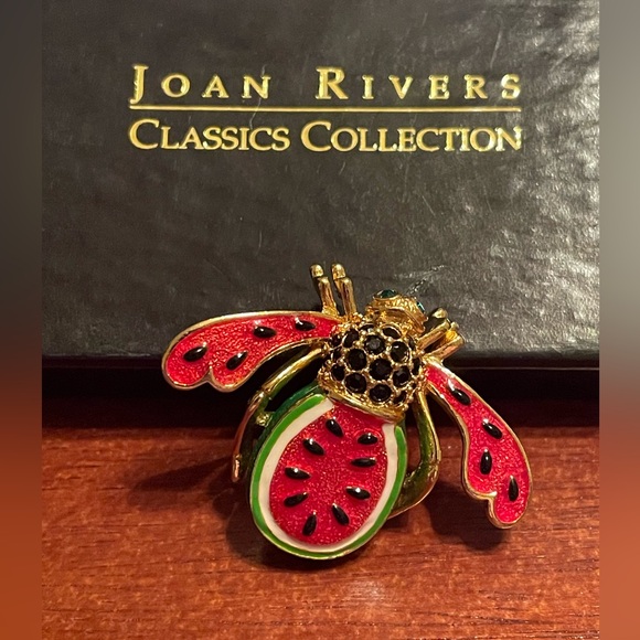 Joan Rivers | Jewelry | Vintage Joan Rivers Watermelon Bee Pin Rare ...